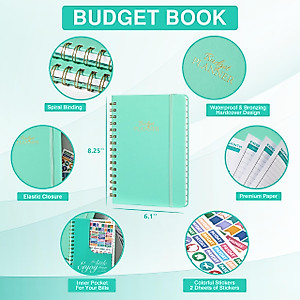 Budget Planner - Budget Book with Bill Organizer and Expense Tracker, 6.1" x 8.25", 12 Month Undated Finance Planner/Account Book to Take Control of Your Money, Start Anytime - Mint