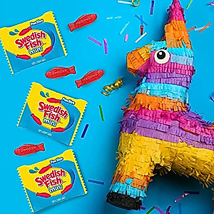 SWEDISH FISH Mini Soft and Chewy Candy Fun Size, Individually Wrapped Packs, 64 Count Bulk