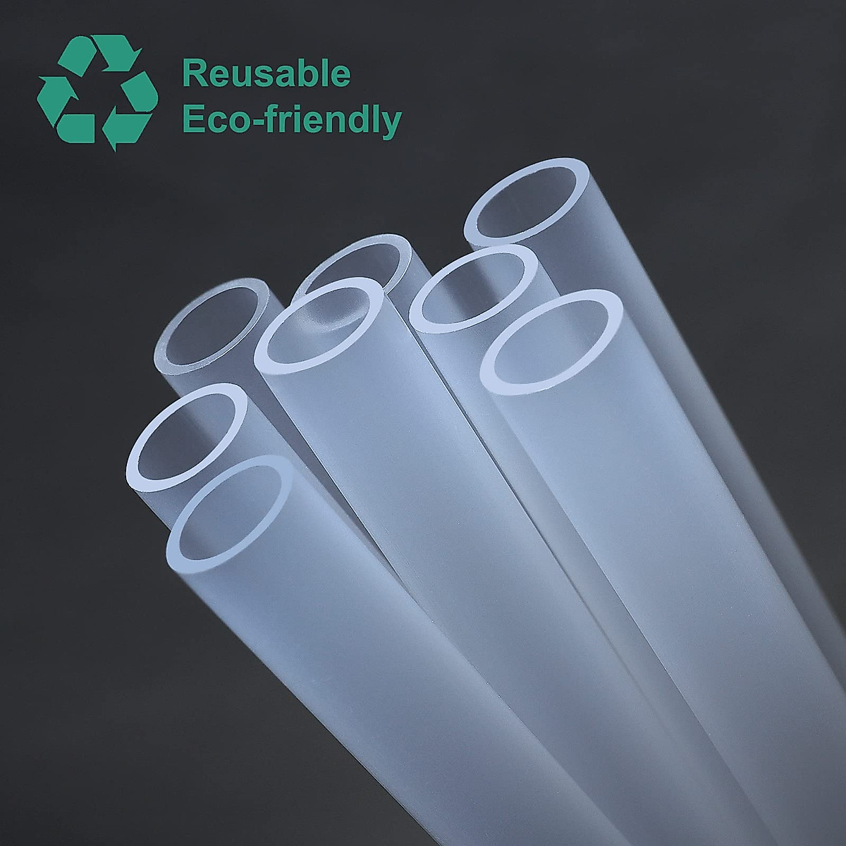 Replacement Straws for Stanley Adventure Travel Tumbler, 6 Pack Reusable Straws Plastic Straws with Cleaning Brush Compatible with Stanley 40oz Stanley Cup Stanley Water Jug