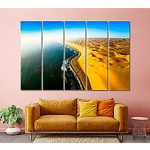 Skeleton Coast Namib Desert Namibia Canvas Print 5 Panels / 36x24 inches