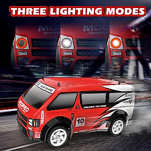 LOOZIX Drift RC Car, 1: 14 Scale 4WD 4X4 2.4Ghz Remote Control Truck Van, Ready to Run, RC On-Road Racing Car with LED Light for Boys Age 8-12 Years Old