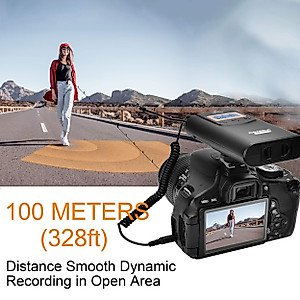 Wireless Lavalier Microphone System, Comica CVM-WM100 UHF 48 Channels Professional Wireless Microphone Compatible with Canon Nikon Sony Panasonic DSLR Cameras,XLR Camcorder,Smartphone etc.