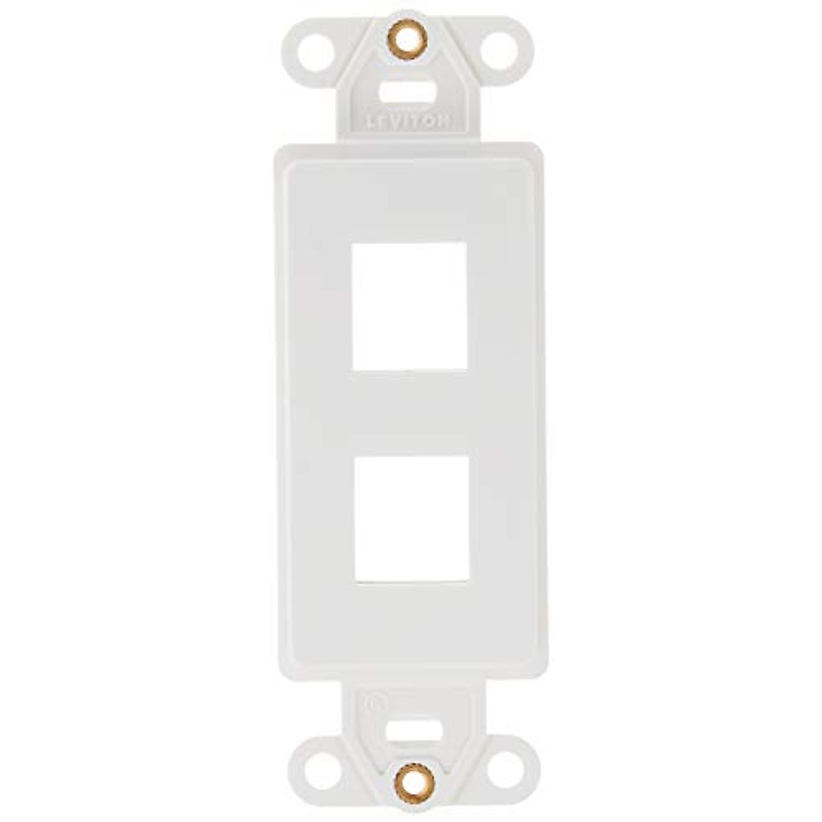 Leviton 41642-W QuickPort Decora Insert, 2-Port, White (Pack of 4)