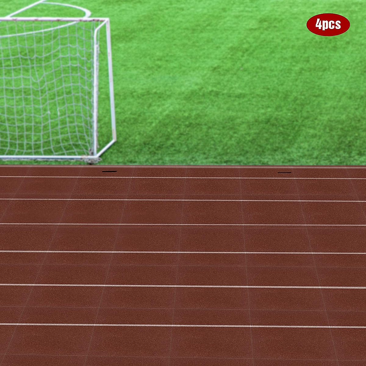 CheriMuMu Rubber Playground Tiles, 20"x20"x1” High Density Interlocking Shock Absorbent Safety Tiles Heavy Duty Rubber Exercise Mats, Non-Slip Flooring Mat for Playground Park Gym Indoor and Outdoor