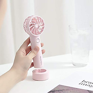 Minihead Fan Pro (Pink) - Mini Handheld Fan, 24-Hour Battery, lightweight 0.22lbs(99g), Pocket-Sized, Strong Airflow, Must-Have Item For Summer, Turbo Mode + 3 Wind Settings