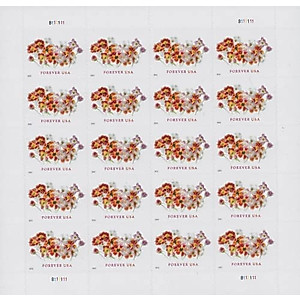Tulips 2022 Forever First Class Postage Stamps, Flowers, Garden, Love, Postal, (1 Sheet, 20 Stamps)