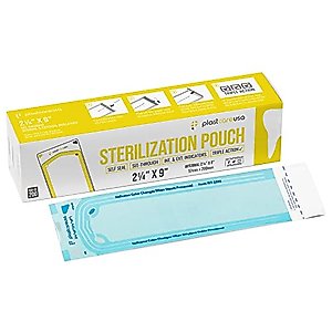 200 2.25 x 9 Sterilization Pouches, Sterilizer Autoclave Bags for Sterilizing Dental Medical Instruments and Cleaning Tools…