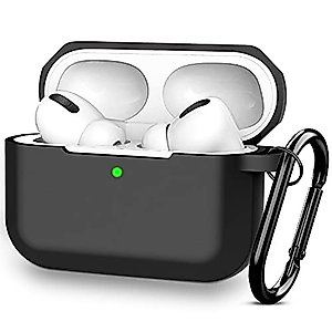 Airpods Pro Case Cover,Doboli Silicone Protective Case for Apple Airpod Pro (Front LED Visible) Black