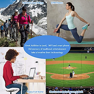 Pocket Small Radio by Flyoukki, Personal Mini AM FM Portable Digital Tuning Transistor Radios with Best Reception, Earphones, Lanyard and Rechargeable Battery for Walking Jogging Exercising (Silver)