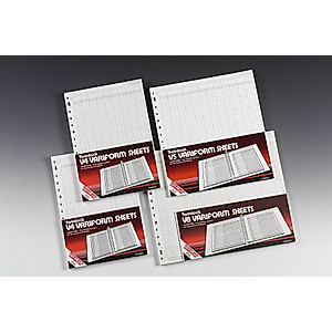 Rexel Twinlock Variform Multi-Ring Binder V8 Cash Refill Sheets 10 Columns, White (Pack of 75)