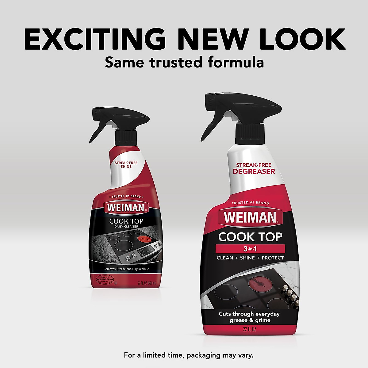 Weiman Cooktop Cleaner for Daily Use (2 Pack) Streak Free, Residue Free, Non-Abrasive Formula - 22 Ounce