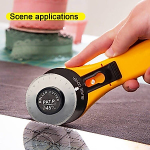 Rotary Cutters Blades 45mm Rotary Blades,Fits OLFA,DAFA,Truecut Replacement，Blades Sharp Durable Fabric Cutter Quilting Scrapbooking Sewing Arts Crafts Fits Most Rotary Cutters