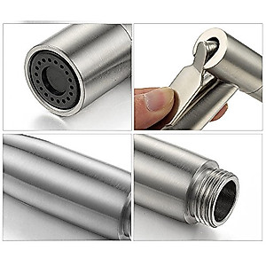 AzureLuxe Cloth Diaper Sprayer - Complete Set Premium Stainless Steel Hand Held Diaper Sprayer Kit for Toilet Attachment with T-Adapter and Explosion Free Hose