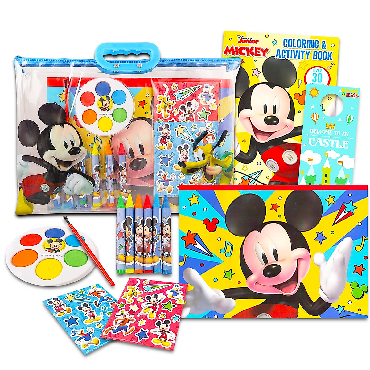 Mickey Mouse Coloring and Activity Kit - Bundle with Mickey Mouse Coloring Book, Stickers, Paint, Activities, and More | Mickey Mouse Art Set for Kids, Boys, Girls