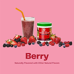 Amazing Grass Greens Blend Superfood: Super Greens Powder Smoothie Mix with Organic Spirulina, Chlorella, Beet Root Powder, Digestive Enzymes & Probiotics, Berry, 60 Servings (Packaging May Vary)