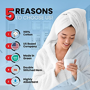 Infinitee Xclusives 100% Cotton Luxury Bath Towels Set of 2 (27x54 Inches), Soft, Absorbent, Quick Dry, Perfect Towels for Bathroom, Gym, Spa & Hotel |Brilliant White|
