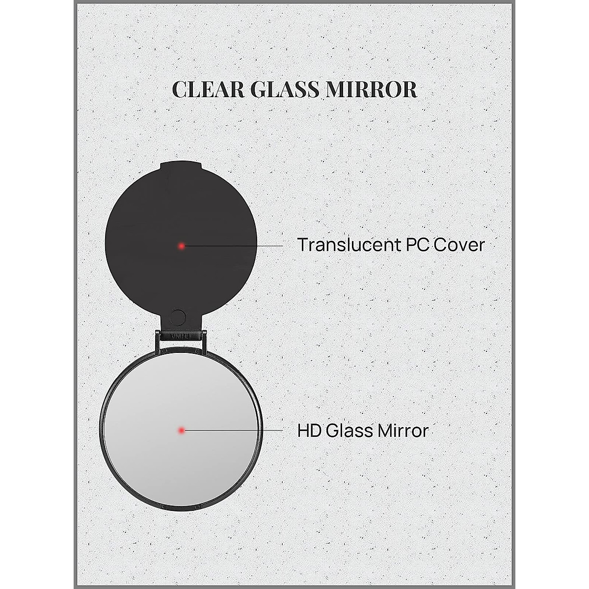 Getinbulk Compact Tabletop Mount Mirror Bulk, Round Makeup Mirror for Purse, Set of 36 (4-Color), Black,blue,white, Red