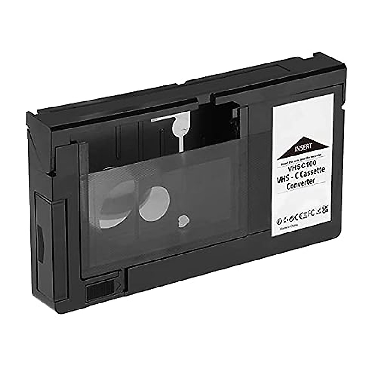 ADPLIFE VHS-C Cassette Adapter Compatible with VHS-C & S-VHS Camcorders - JVC, RCA, Panasonic - Motorized VHS Cassette Converter (Not Compatible with 8mm / MiniDV / Hi8)