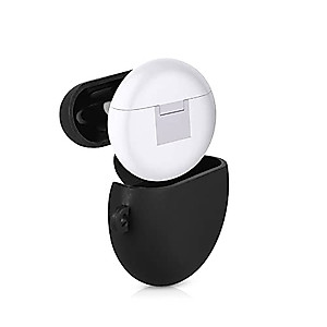 kwmobile Case Compatible with Huawei FreeBuds 3 Case - Silicone Cover Holder for Earbuds - Black