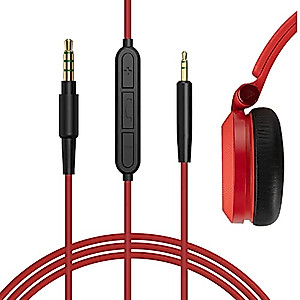 Geekria QuickFit Audio Cable with Mic Compatible with JBL Tune 760NC 750BTNC 700BT 710BT, Live 660NC 650BTNC, Tour One Cable, 2.5mm Aux Replacement Stereo Cord with Inline Microphone (4 ft/1.2 m)