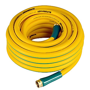 SuperHandy Garden Water Hose 5/8" Inch x 50' Foot Heavy Duty Premium Commercial Ultra Flex Hybrid Polymer Max Pressure 150 PSI/10 BAR with 3/4" GHT Fittings