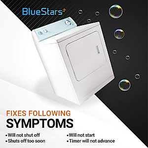 BlueStars Unbreakable WE01X20378 Control Knob with Metal Ring Replacement Part - Exact Fit for General Electric Dryers and Washers - Replaces WE01X20432 WH01X10307 WH01X10460 - Pack of 2