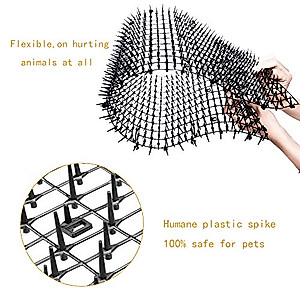 Gardentisan Scat Mat for Cats with Petsafe Plastic Spikes Large Indoor Outdoor Cat Scat Mat 78"x11"