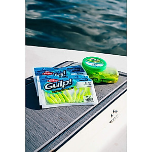 Berkley Gulp! Alive! Swimming Mullet , Pearl White, 5in - Pint 4x7