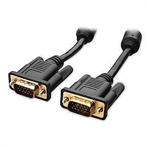 Cable Matters VGA to VGA Cable 10ft with Ferrites (VGA Cord, VGA Monitor Cable, Computer Monitor Cable, VGA Male to Male)