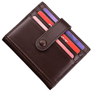 SENDEFN Slim Leather Wallets for Men Card Holder with RFID Blocking Small Bifold Wallet