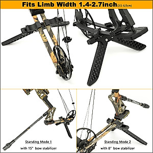 SUNYA Archery Compound Bow Stand with Flexible Clamping Jaws System