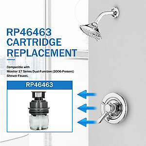 RP46463 Cartridge Replacement Kit,Compatible with Monitor 17 Series Showers (2006 - present),including the RP46463 Cartridge,Valve Seat,and Spring Adapter