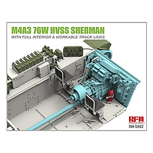 Rye Field Model 1/35 M4A3 76W HVSS Sherman with Full Interior and workable Track Links RM-5042