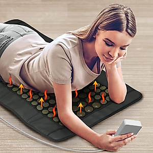 UTK Far Infrared Heating Pad for Back, Full Back Infrared Heating Pad, Weight Heating pad with132 Jade & 54 Tourmaline Stones,160 Watt Fast Heat Up, Larger Size:21x38 Inches