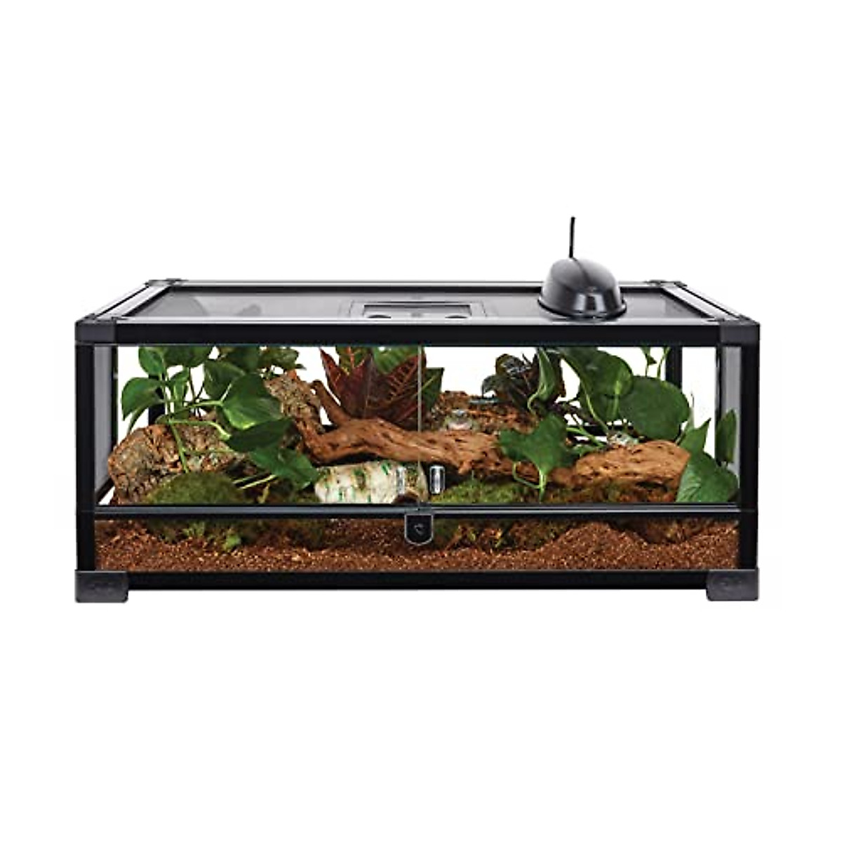 Zilla QuickBuild Terrarium, Sleek Glass Reptile Habitat, Easy Setup, Suitable for all Types of Reptile Pets, Whether Amphibians, Reptilians, Snakes, or Even Arachnids, 30"x12"x12"
