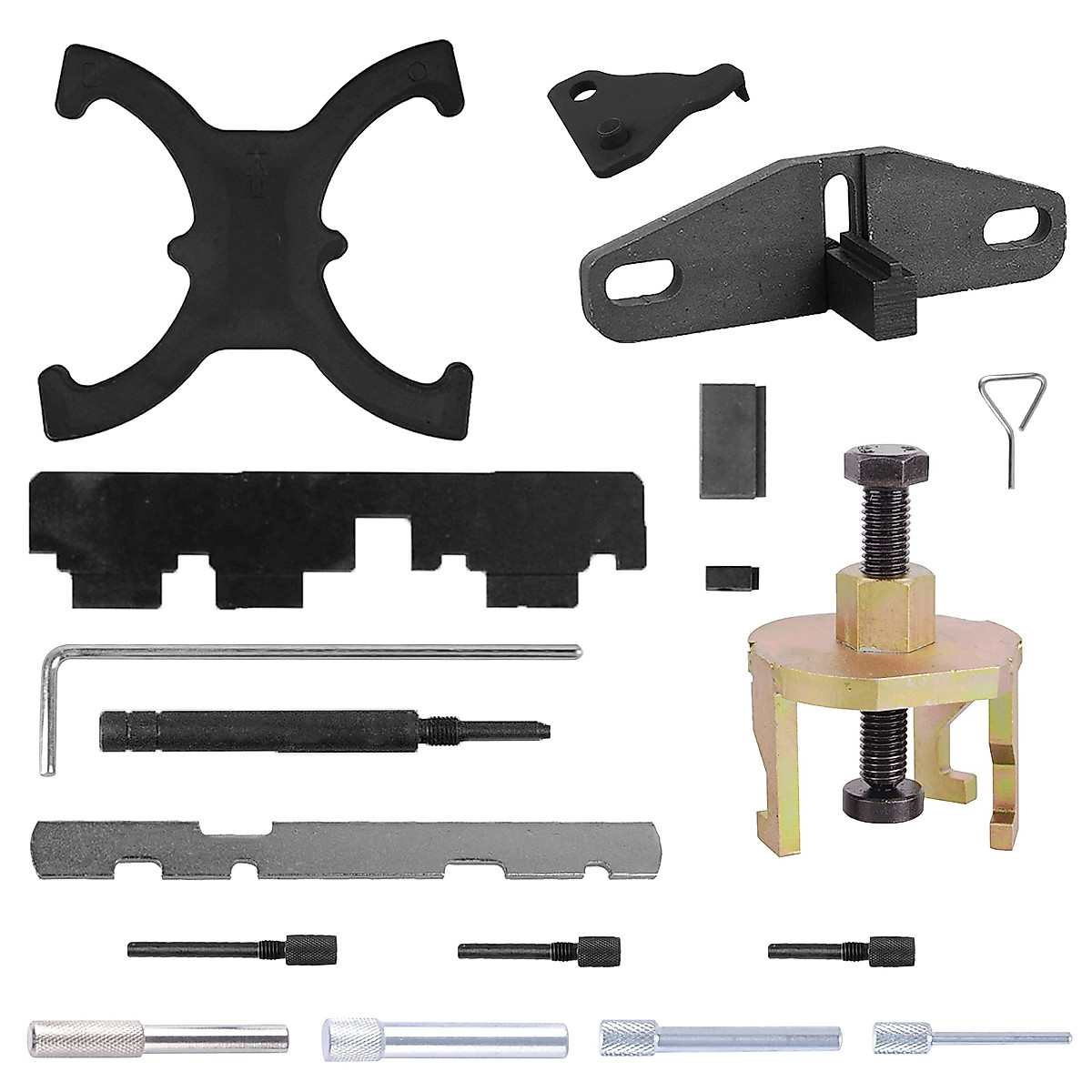 DAYUAN Engine Timing Tool Kit Compatible with Ford Mazda Camshaft Flywheel Locking Tools 1.4 1.6 1.8 2.0 Di/TDCi/TDDi ESCOBOOST 1.6 Ti-VCT 1.5/1.6 VVT Cam Holding Tool 303-1097 303-1550 303-1556