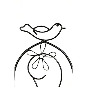 Hosley Set of 2 Iron Wave Pot Trellis 28 Inch High. Ideal Gift for Wedding or Party and Use Next to Structures Home or Office or in Planters for Growing Floral Plants Vines and Vegetables O4