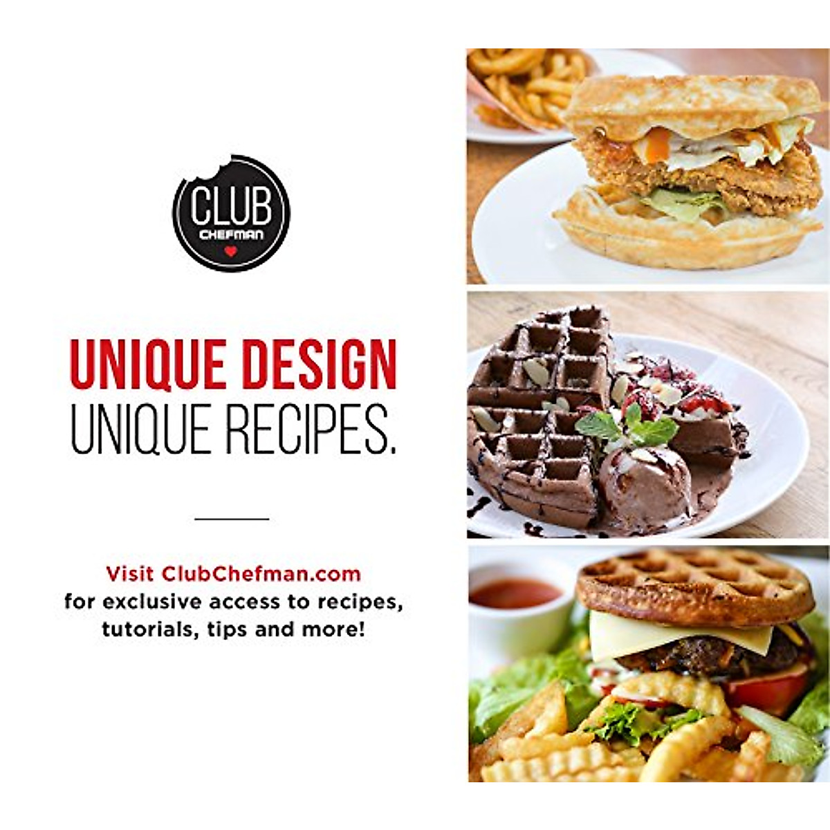 Chefman Rotating Belgian Waffle Maker, 180° Flip Iron w/ Non-Stick Plates, Adjustable Timer, Locking Lid, & Drip Plate, Space Saving Storage, Mess-Free Breakfast, Stainless Steel/Black