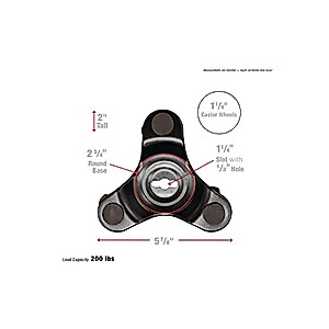 Shepherd Hardware 6-Inch Move-It 9299 Steel Tri-Dolly, 200-lb Load Capacity, Black