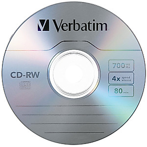 Verbatim CD-RW 700MB 2X-4X with Branded Surface - 10pk Slim Case