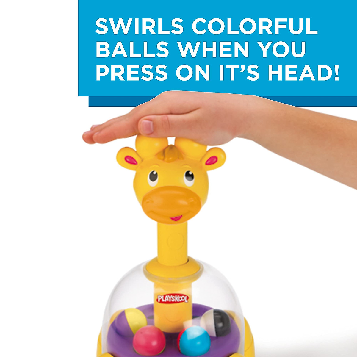 Playskool Giraffalaff Tumble Top Spinning and Popping Cause and Effect Toy for Babies and Toddlers 1 Year and Up (Amazon Exclusive)