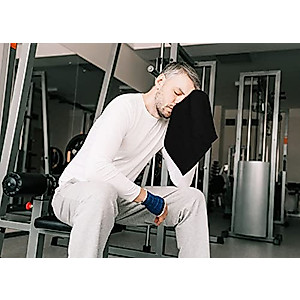 Utopia Towels Premium Bundle - Cotton Washcloths Black (12x12 inches) Pack of 24 with Black Hand Towels 600 GSM (16 x 28 inches), Pack of 6