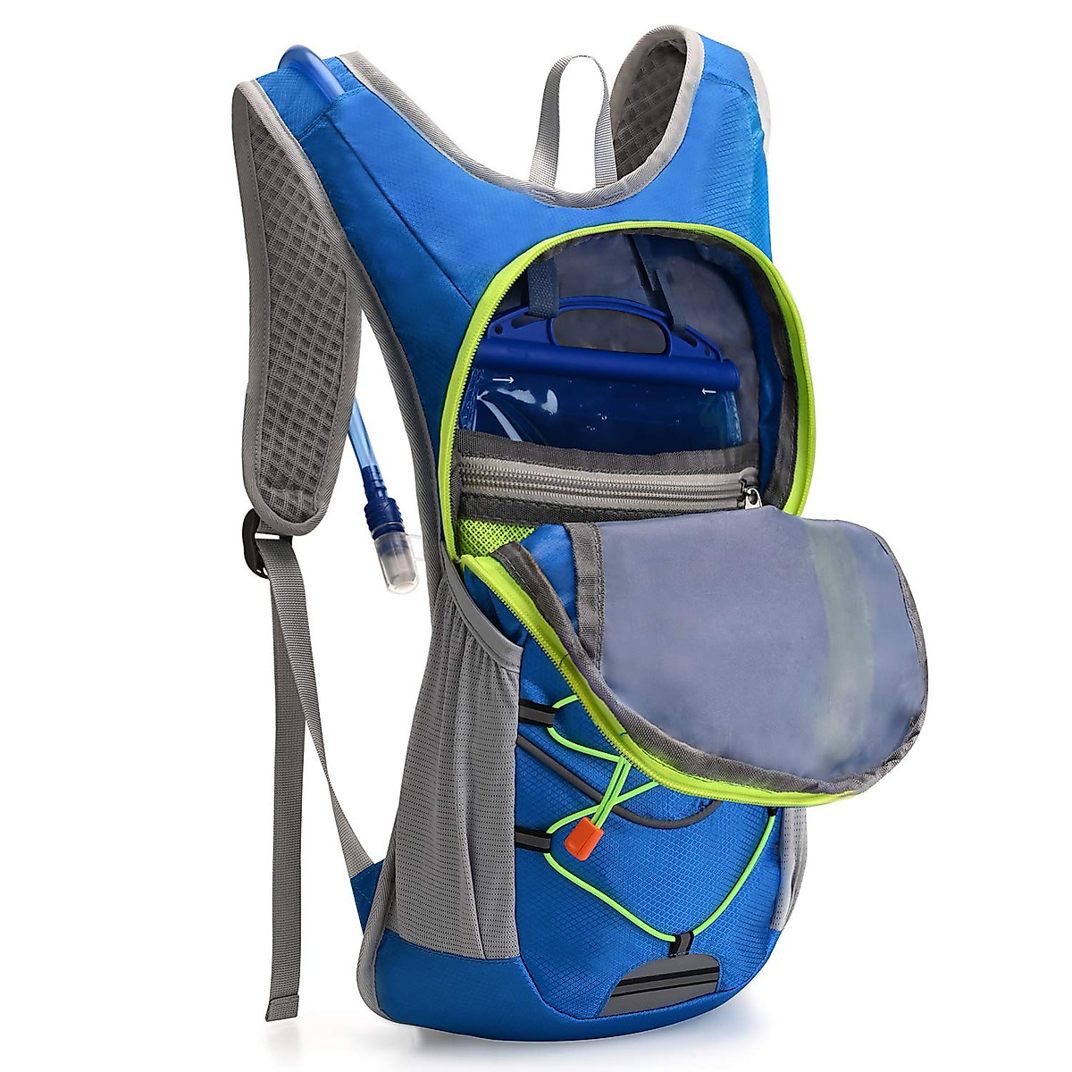 Hydration Backpack, Lightweight Hydration Pack, Water Backpack Pack with 2L Hydration Water Bladder , Suitable for Men Women Kids Biking，Hiking，Camping, Cycling, Running, and Music Festival(Blue)