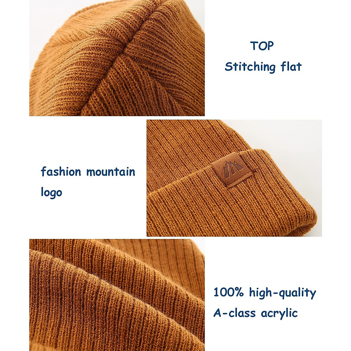 LMLALML 2 Pack Beanie for Baby Boys Soft Knit Baby Winter Hat Stripe Warm Baby Beanies Black Yellow