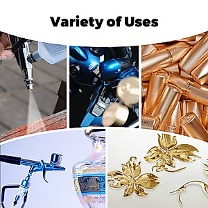 ARTME Airbrush Paint, 12 Metallic Colors Airbrush Paint Set Opaque & Water Based Acrylic Metallic Airbrush Paint, Ready to Spray, Leather & Shoe Airbrush Paint Kit for Artists, Beginners, and Students