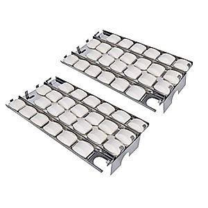 GasSaf Heat Plate for Lynx CS30, L27, L30, L30PSP, L30APSFR, L36, L42, L54, LBQ27FR Gas Grill, 50-Pack Ceramic Briquettes & 2-Pack Stainless Steel Briquette Trays