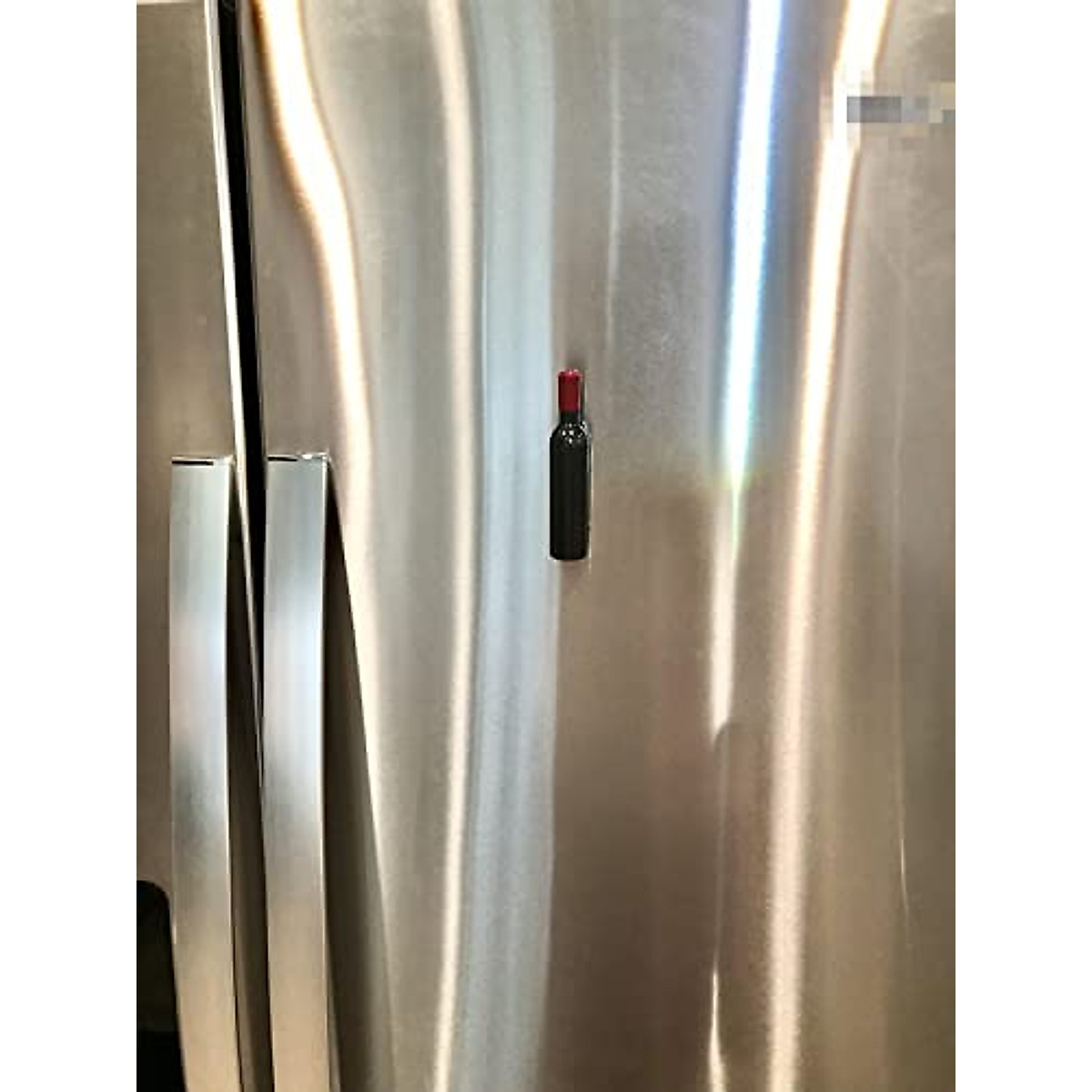 Magnetic Bottle Opener - Stick to Refrigerator for Wine and Beer Bottles Cute Two-Function Wine Bottle Shaped Magnetic Bottle Opener for Fridge