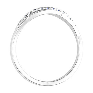 1/11 Carat Round Diamond Anniversary Wedding Band Ring in 10K White Gold (Ring Size 7) (I1-I2 Clarity)