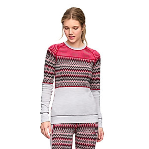 Kari Traa Silja Women's Long Sleeve Base Layer Top- 100% Merino Wool Knit Fitted Thermal Shirt, Grey, Large