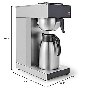 SYBO Commercial Coffee Makers 12 Cup, Drip Coffee Maker Brewer with 74Oz thermal carafe, Coffee Pot Stainless Steel Cafetera SF-CB-1AA